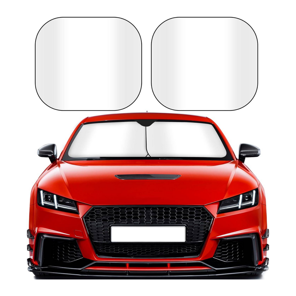 2 Piece Car Foldable Windshield Front Sun Shade For All Vehicles ...